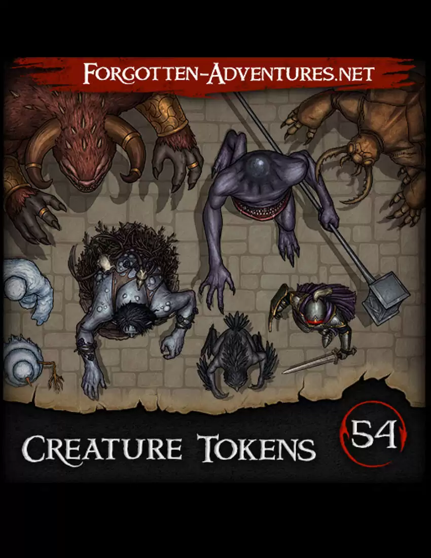 Creature Tokens Pack 54 - ForgottenAdventures | DriveThruRPG