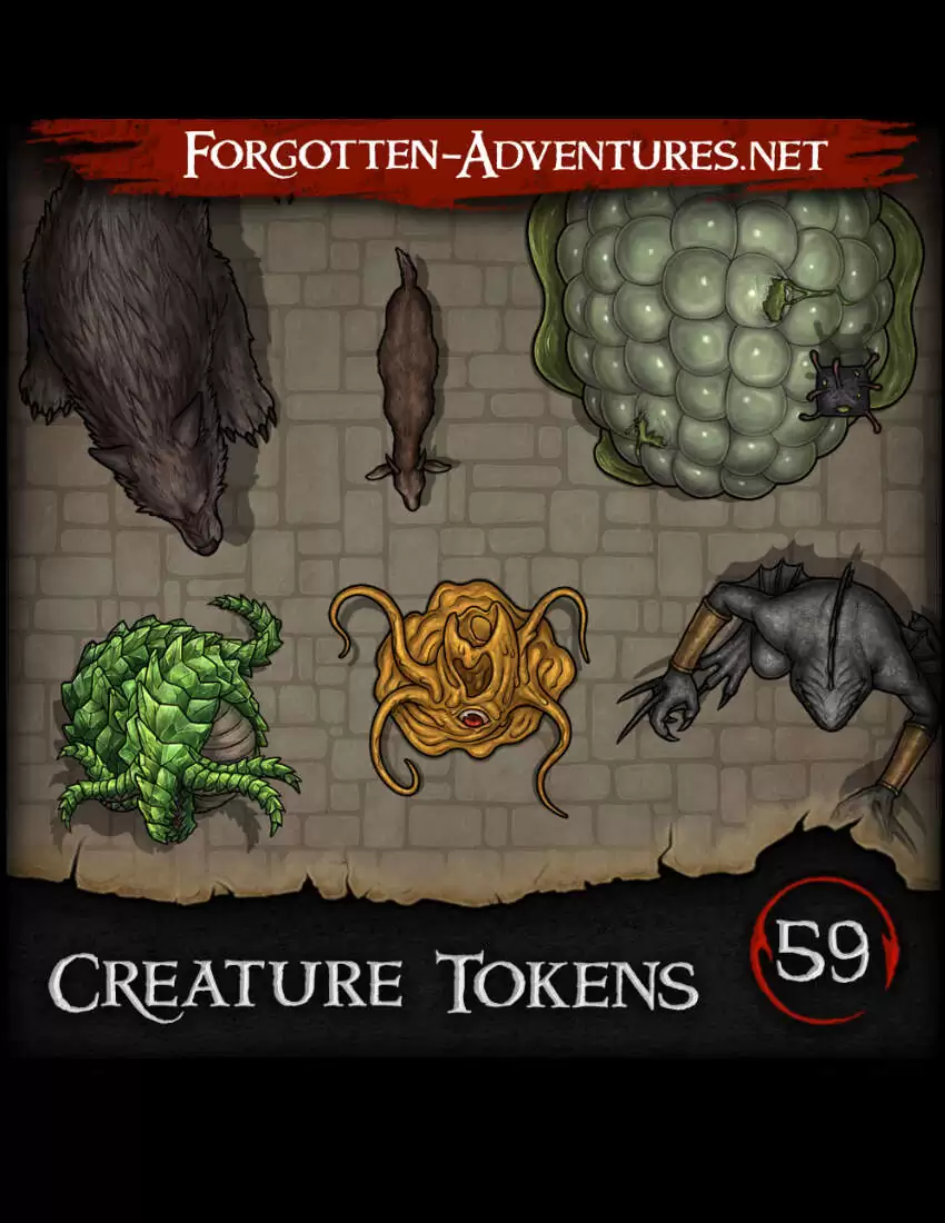 Creature Tokens Pack 59 - ForgottenAdventures | DriveThruRPG