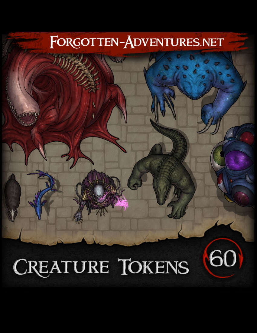 Creature Tokens Pack 60 - ForgottenAdventures | DriveThruRPG