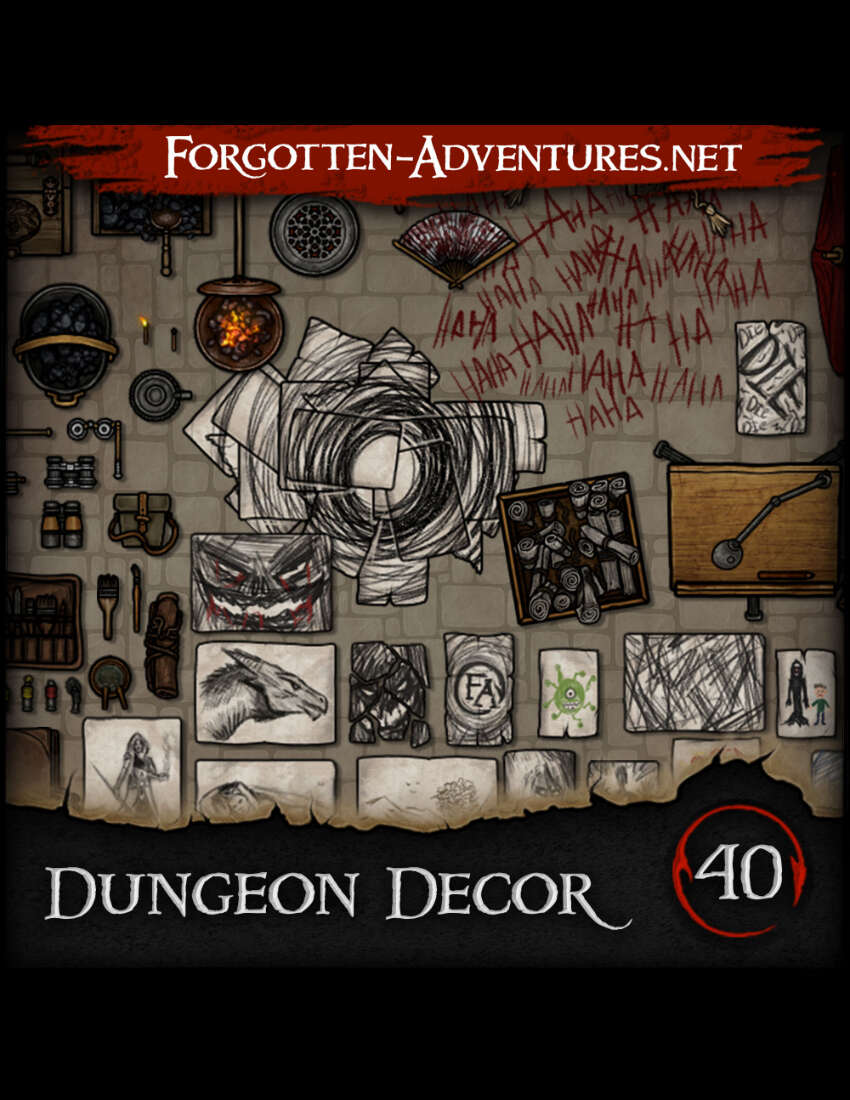 Dungeon Decor - Pack 40 - ForgottenAdventures | DriveThruRPG