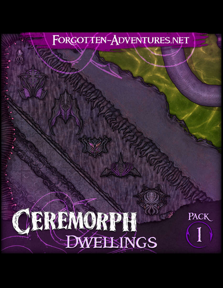 Ceremorph Dwellings - Pack 1 - ForgottenAdventures | DriveThruRPG