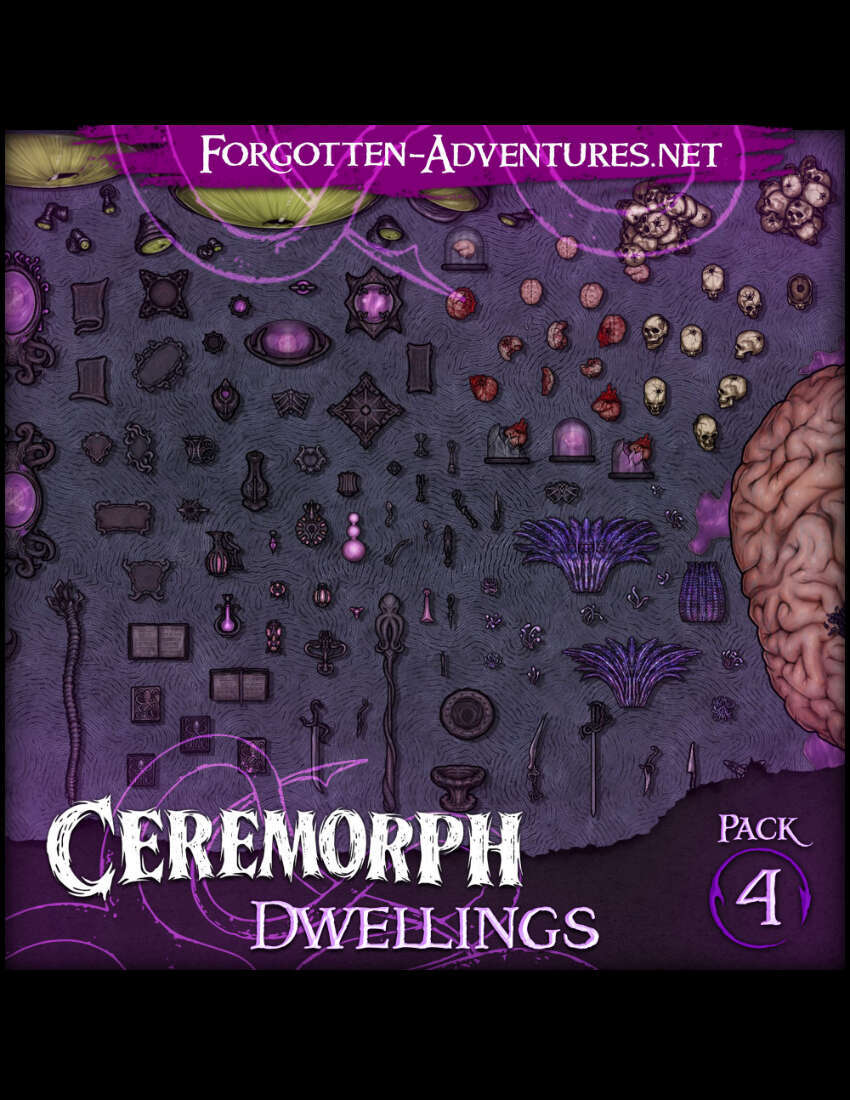 Ceremorph Dwellings - Pack 4 - ForgottenAdventures | DriveThruRPG