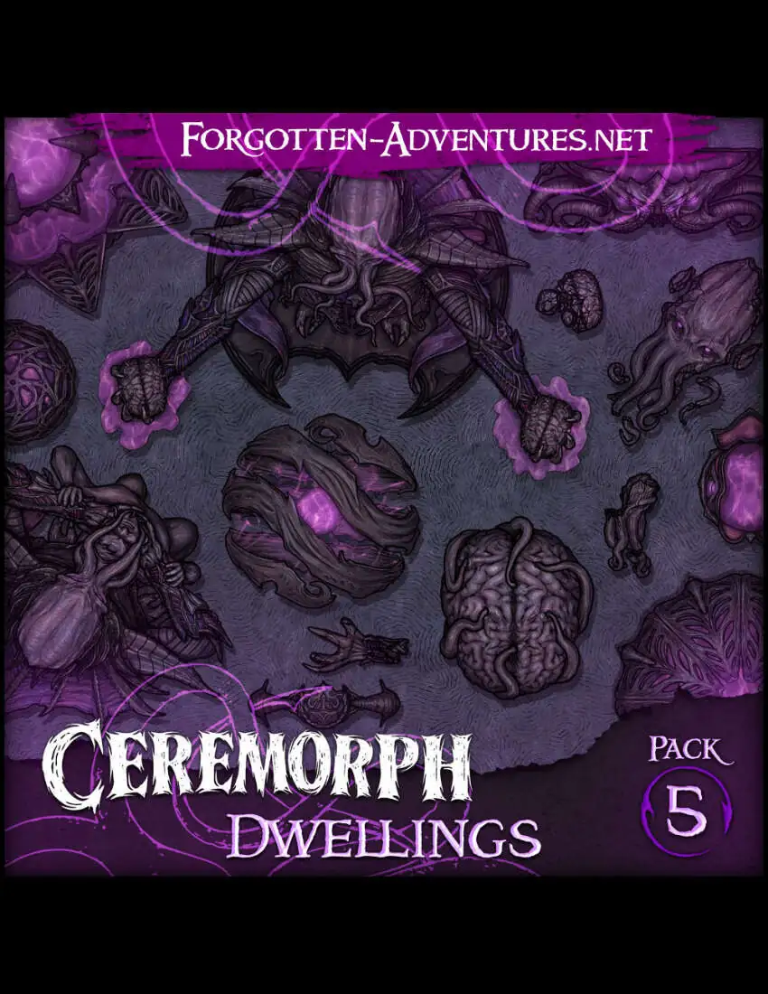 Ceremorph Dwellings - Pack 5 - ForgottenAdventures | DriveThruRPG