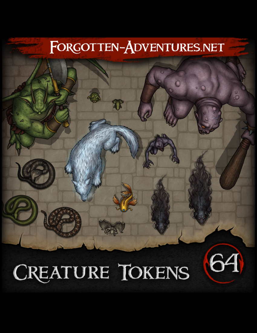 Creature Tokens Pack 64 - ForgottenAdventures | DriveThruRPG