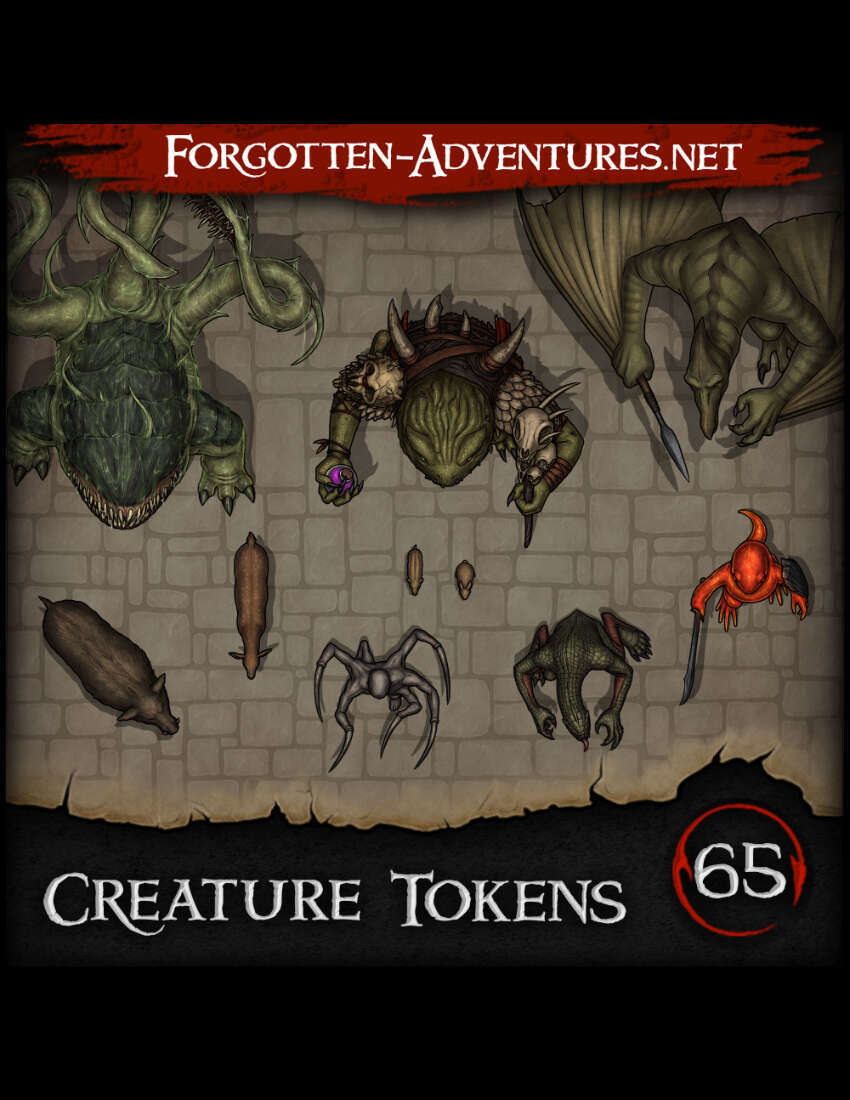 Creature Tokens Pack 65 - ForgottenAdventures | DriveThruRPG