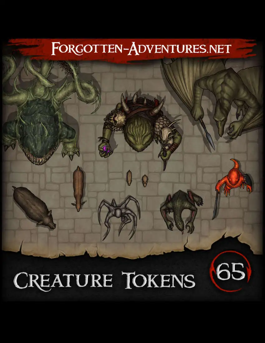 Creature Tokens Pack 65 - ForgottenAdventures | DriveThruRPG