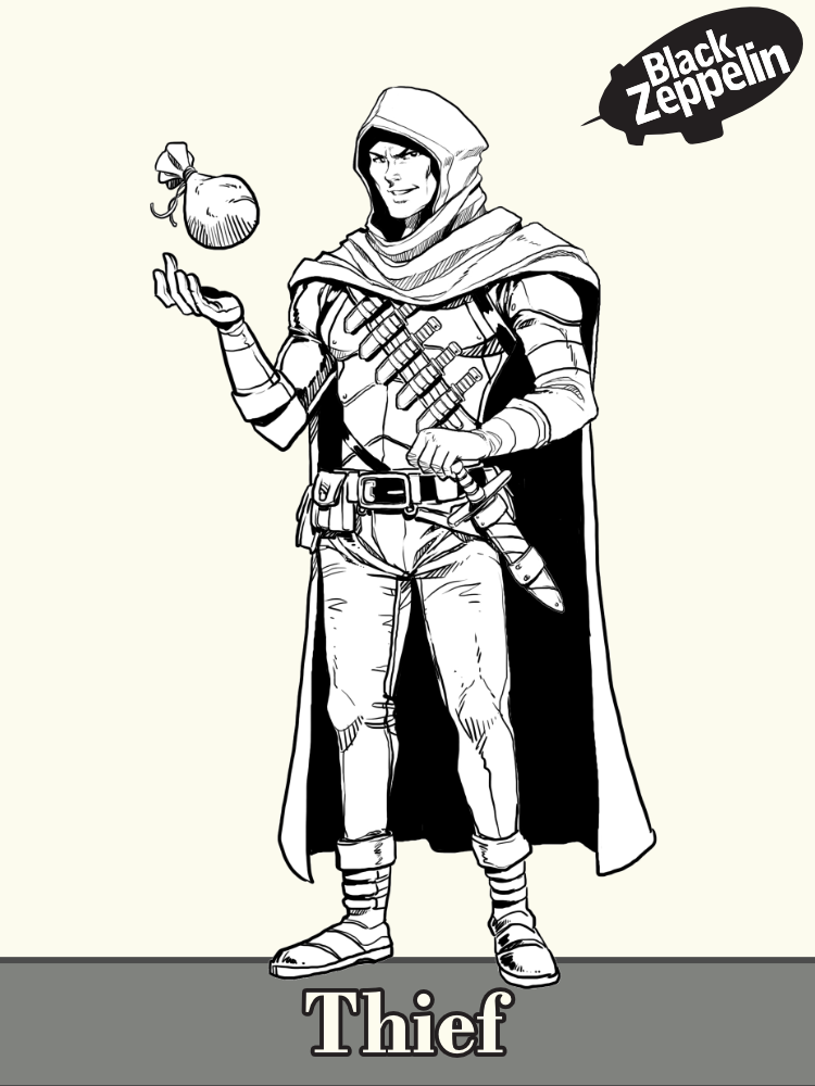 Character - Thief - RPG stock art - Black Zeppelin | DriveThruRPG