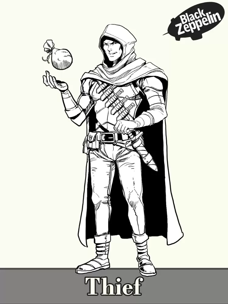 Character - Thief - RPG stock art - Black Zeppelin | DriveThruRPG