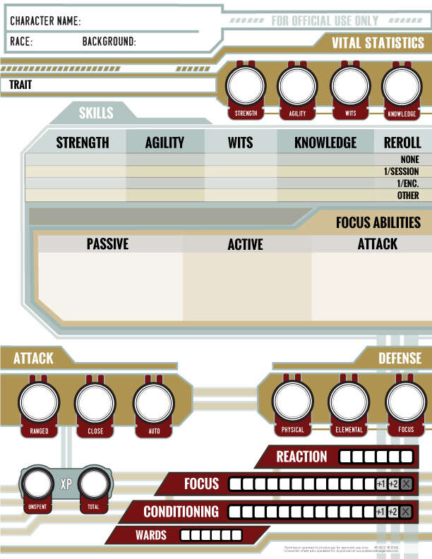 The Wylds of Character Sheet - Grant Cooley Studios | Dark Solstice ...