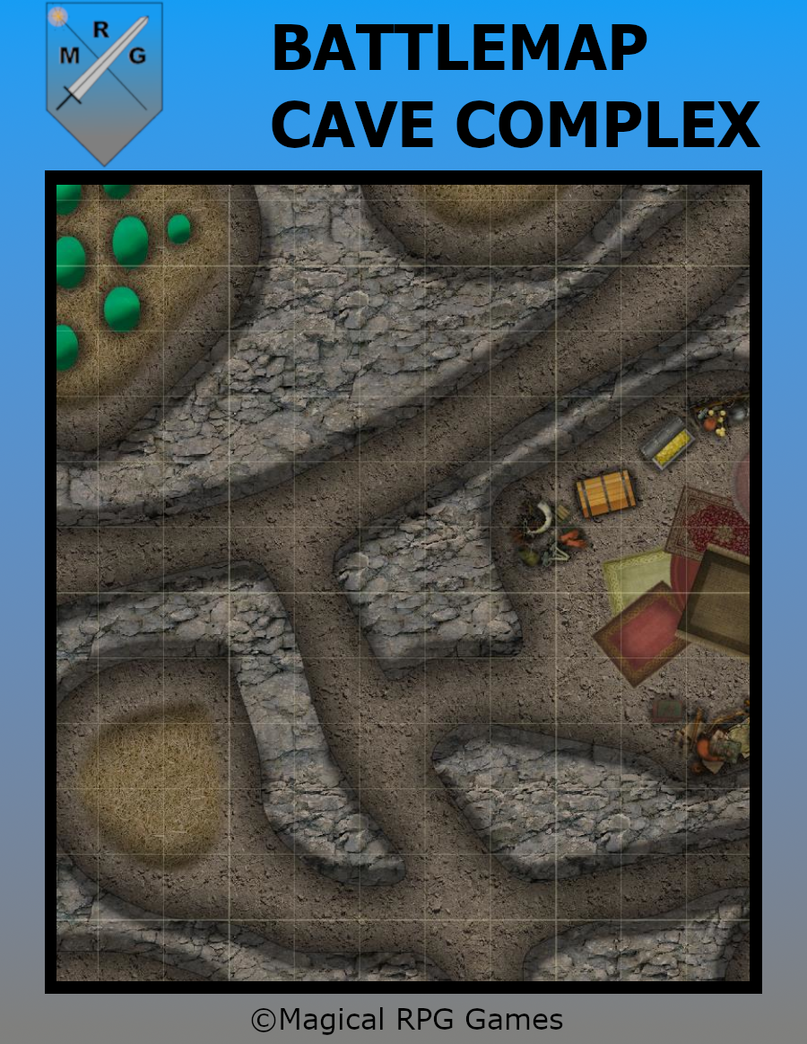 Battlemap Cave Complex - Magical RPG Games | DriveThruRPG