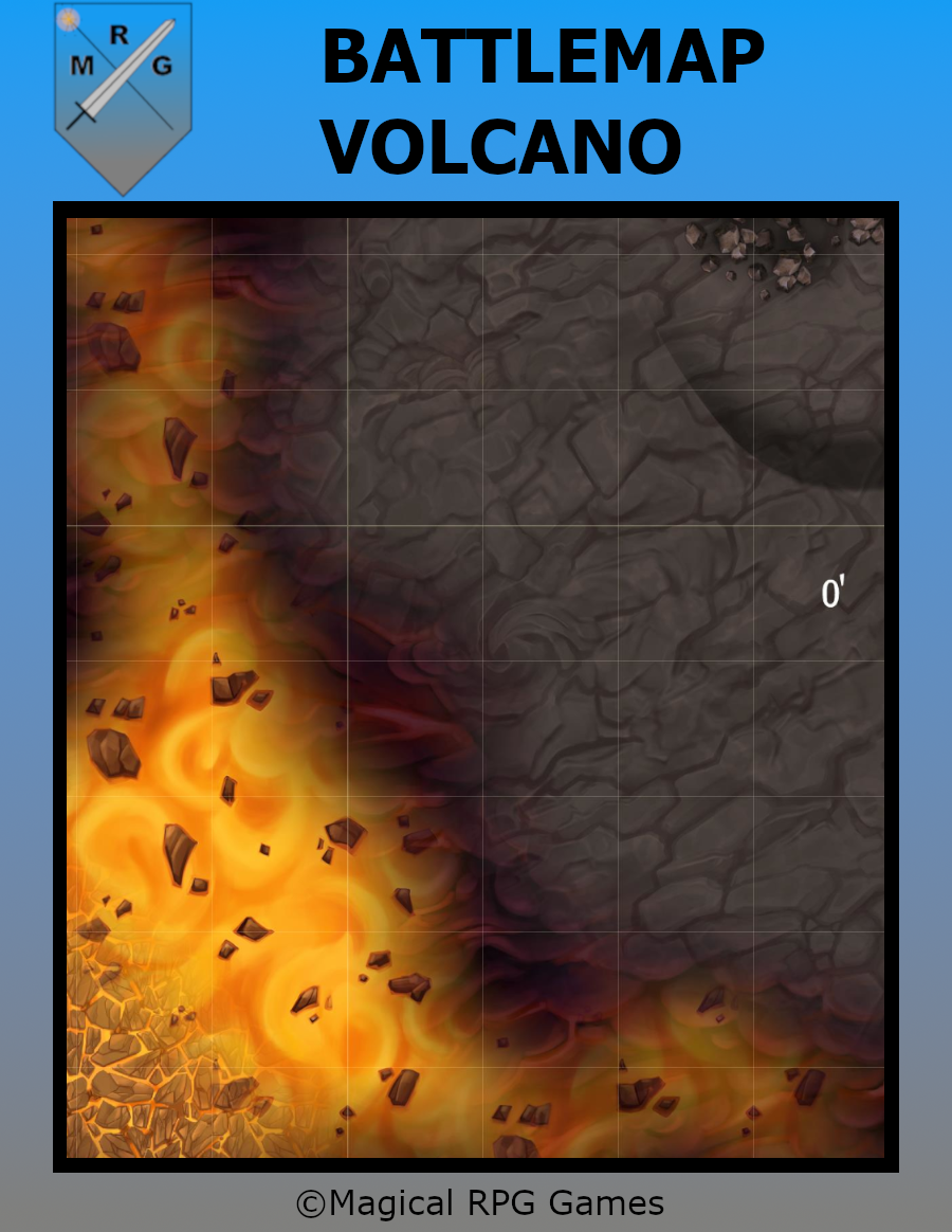 Battlemap Volcano - Magical RPG Games | DriveThruRPG