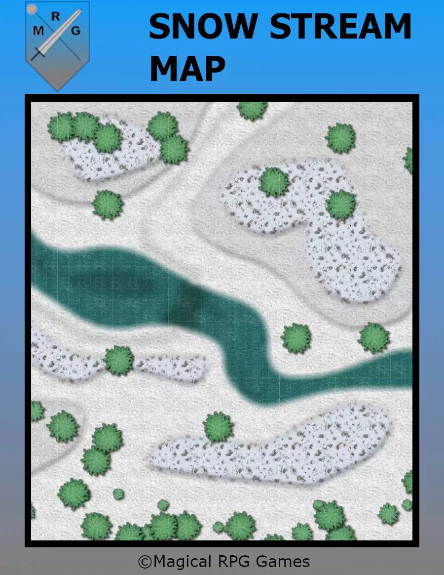 Snow Stream Map - Magical RPG Games | DriveThruRPG