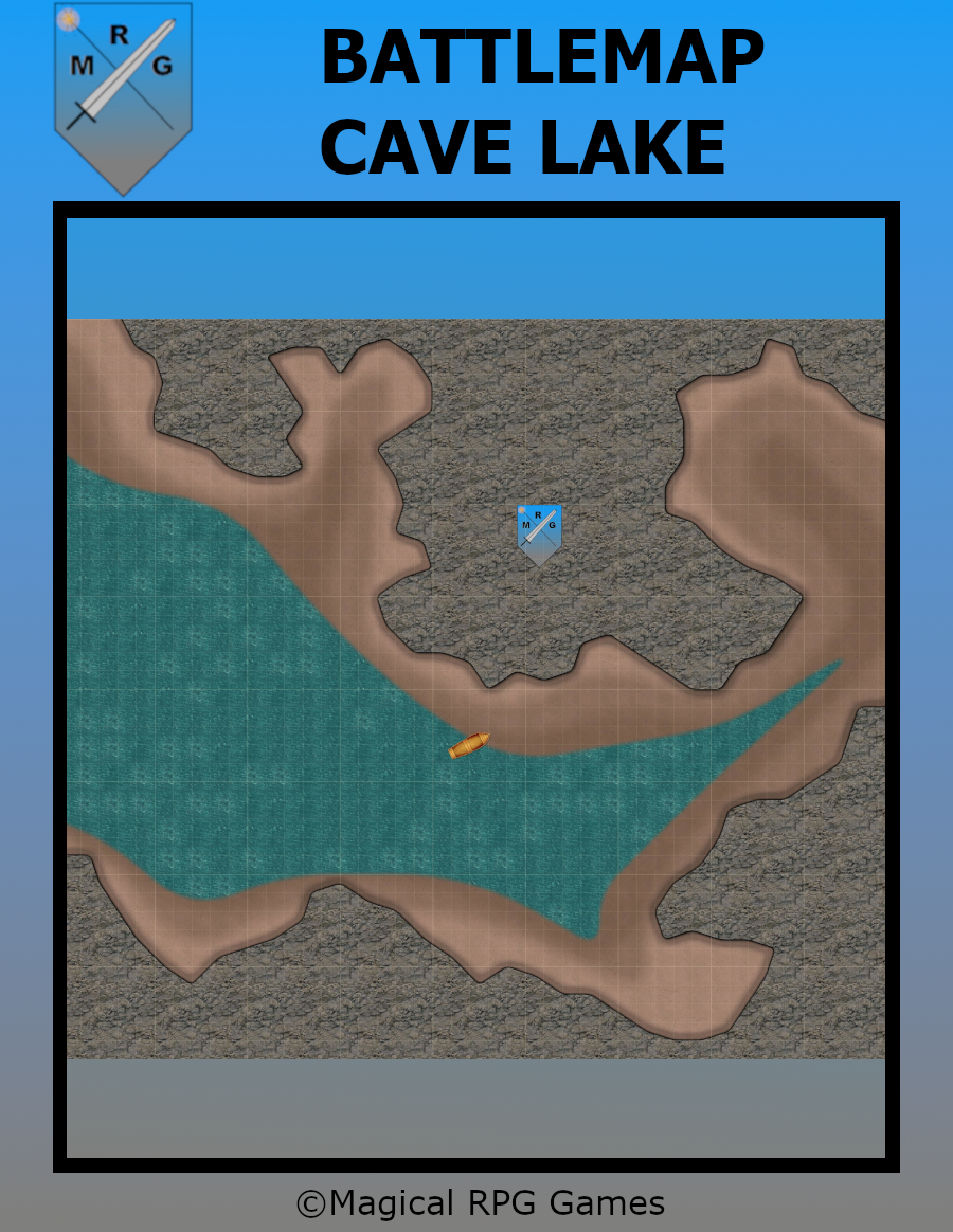 Battlemap Cave Lake - Magical RPG Games | DriveThruRPG