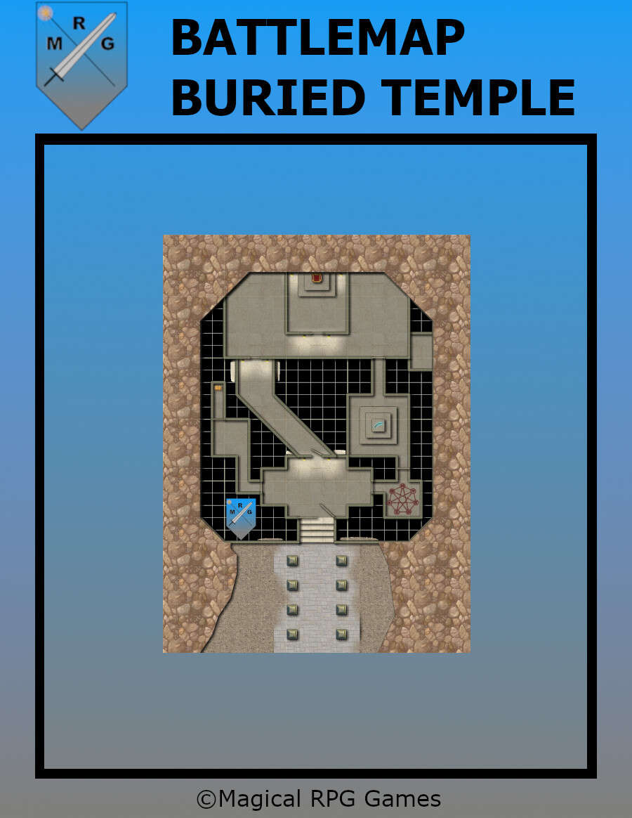 Battlemap Buried Temple - Magical RPG Games | DriveThruRPG