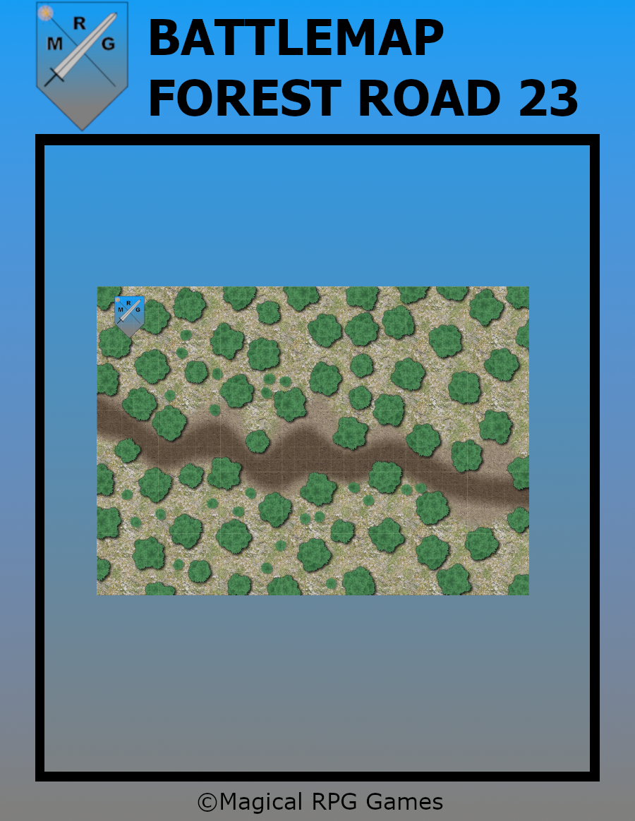 Battlemap Forest Road 23 - Magical RPG Games | DriveThruRPG
