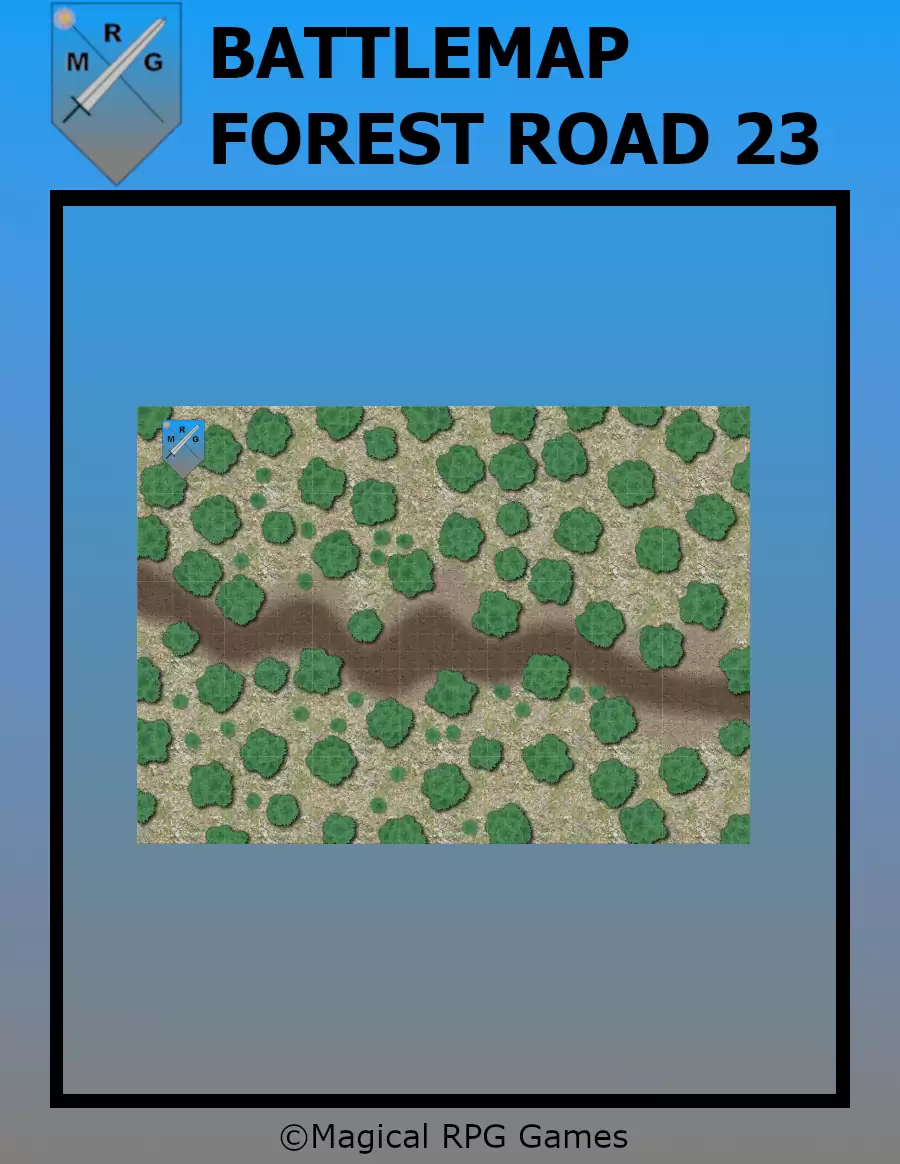 Battlemap Forest Road 23 - Magical RPG Games | DriveThruRPG