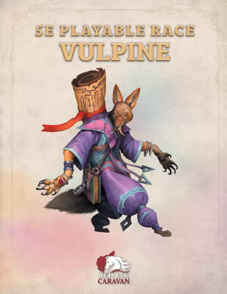 5e Playable Race – Vulpine - Red Ink Caravan | 5e Player Options | DriveThruRPG