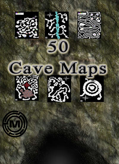 50 Cave Maps for any RPG - Manabu Games | DriveThruRPG