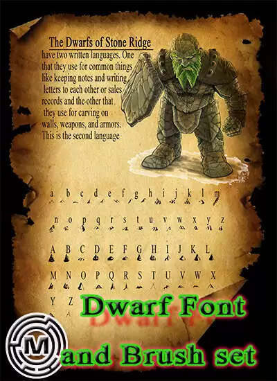 DWARF alphabet (mazith font ) - Manabu Games | DriveThruRPG