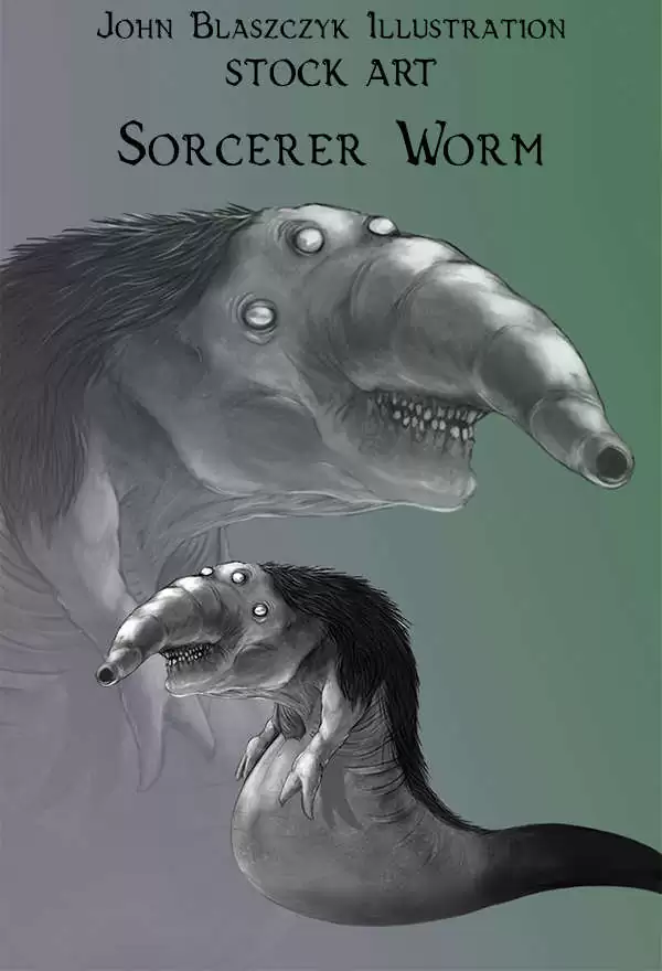 Monster - Sorcerer Worm- Stock Art - John Blaszczyk Illustration ...