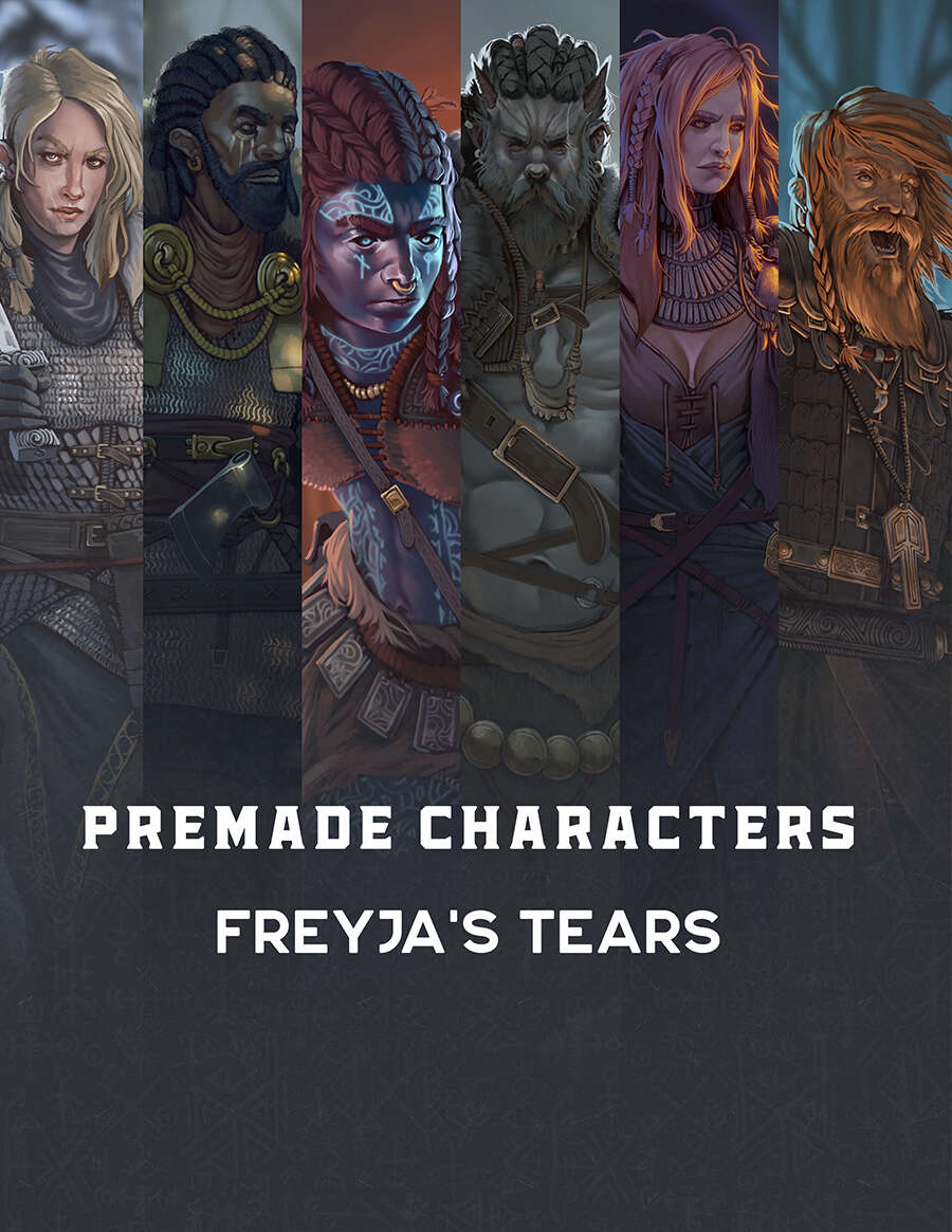 Premade Characters for Freyja's Tears - Dream Realm Storytellers | DriveThruRPG