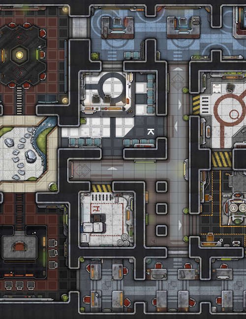 Aetherium - House Ikaru: Office Suites RPG Battle Map - Anvil 8 Games ...