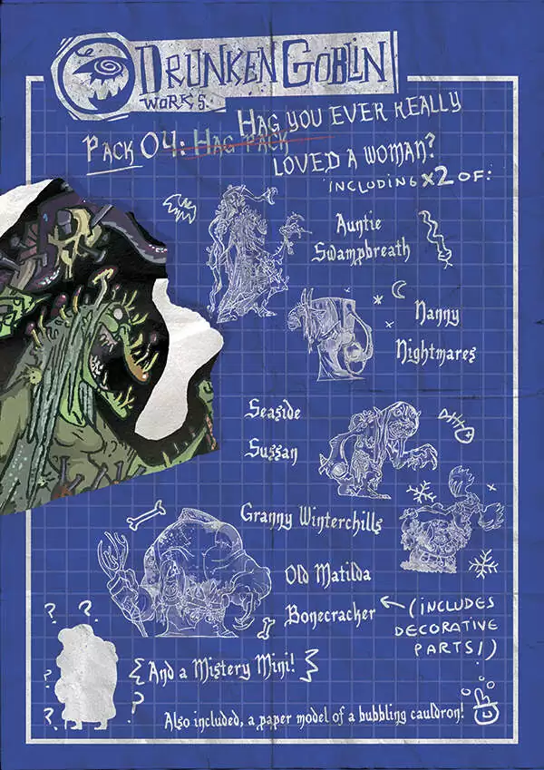Minis Pack #04: Hag you ever really loved a woman?(Hags pack) - Drunken Goblin Works | DriveThruRPG