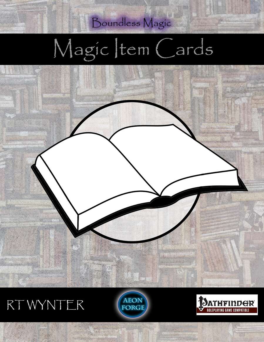 Magic Item Cards - Boundless Magic - Aeon Forge | DriveThruRPG