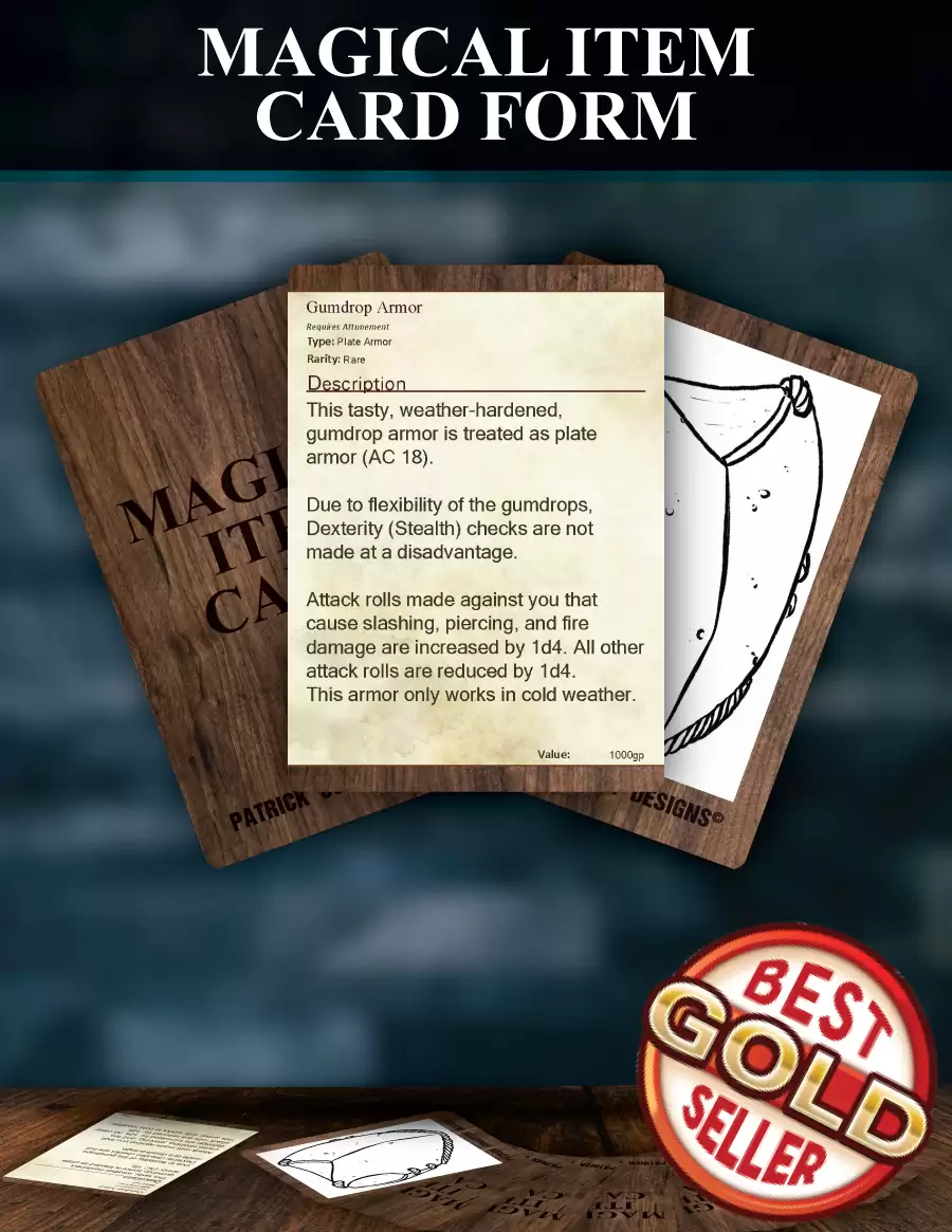 Magical Item Card Form - Patrick Mitchell Johnston | DriveThruRPG
