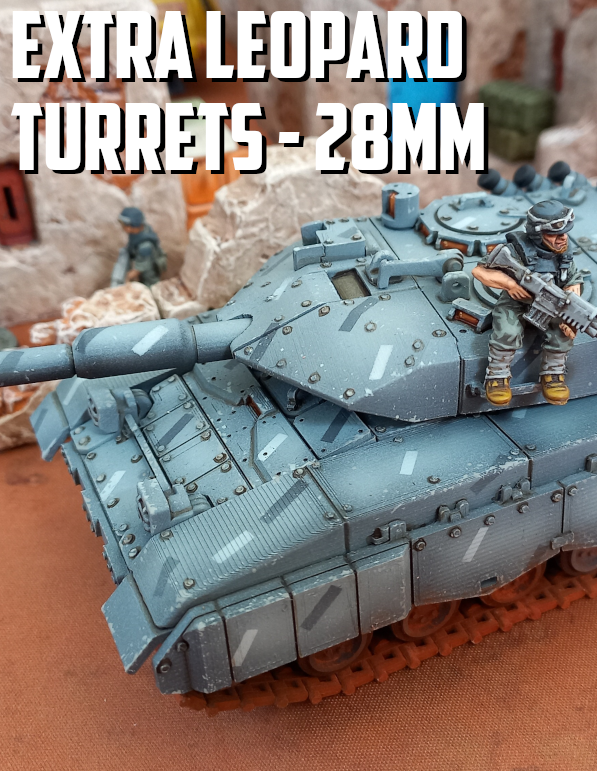 Extra Leopard Turrets: 3D Printable for 28mm Wargames - Tabletop ...
