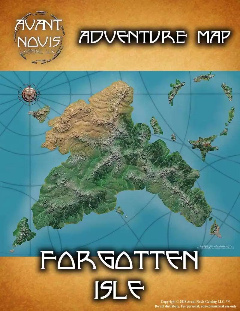 Adventure Map: Forgotten Isle - Avant Novis Gaming, LLC | DriveThruRPG
