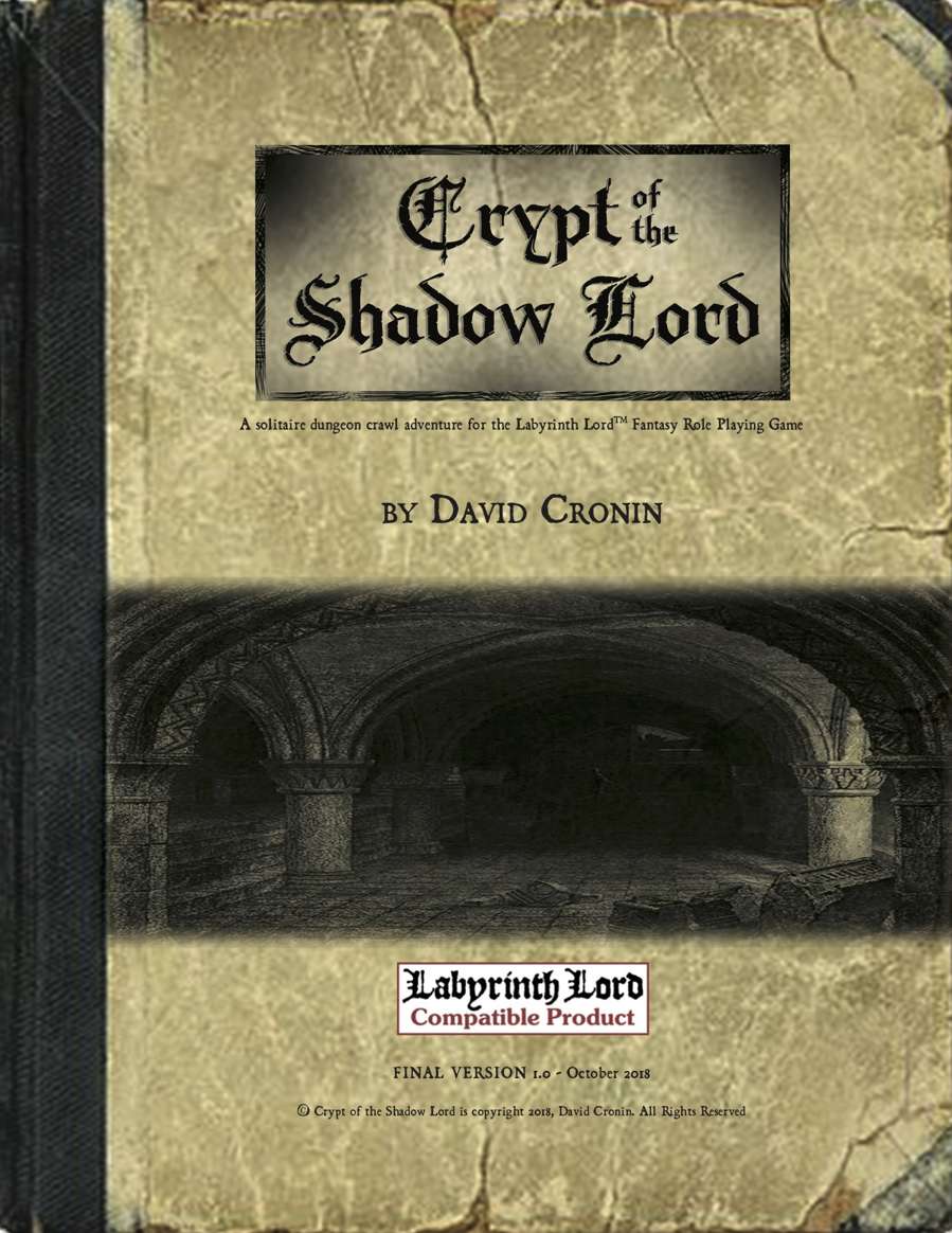 Crypt of the Shadow Lord - a solitaire dungeon crawl adventure - DPC ...