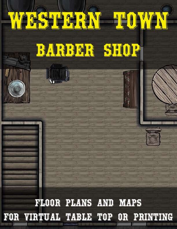Western Town: Barber Shop | Map Pack - MmpApps | Western Maps ...