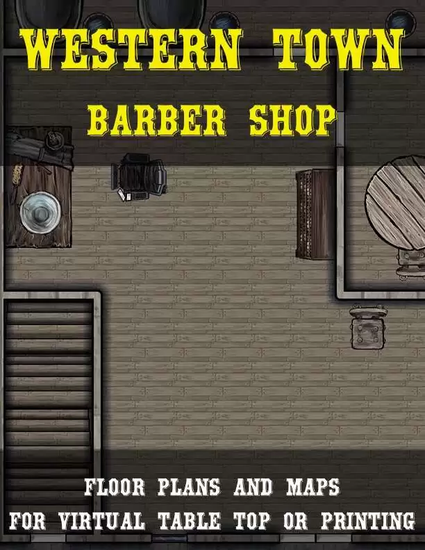 Western Town: Barber Shop | Map Pack - MmpApps | Western Maps ...