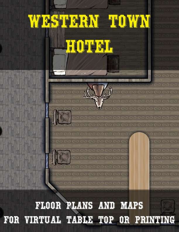 Western Town: Hotel | Map Pack - MmpApps | Western Maps | DriveThruRPG