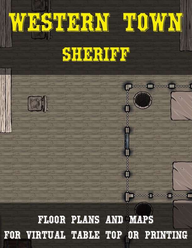 Western Town: Sheriff | Map Pack - MmpApps | Western Maps | DriveThruRPG