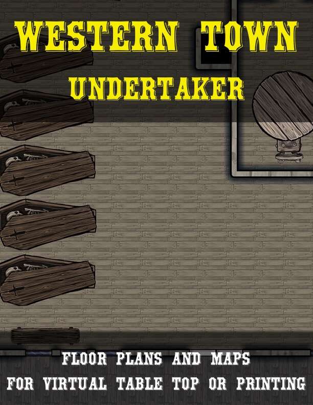 Western Town: Undertaker | Map Pack - MmpApps | Western Maps | DriveThruRPG