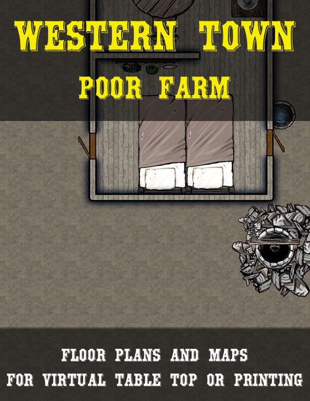 Western Town: Poor Farm | Map Pack - MmpApps | Western Maps | DriveThruRPG
