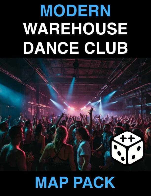 Warehouse Dance Club | Map Pack - MmpApps | Modern Maps | DriveThruRPG