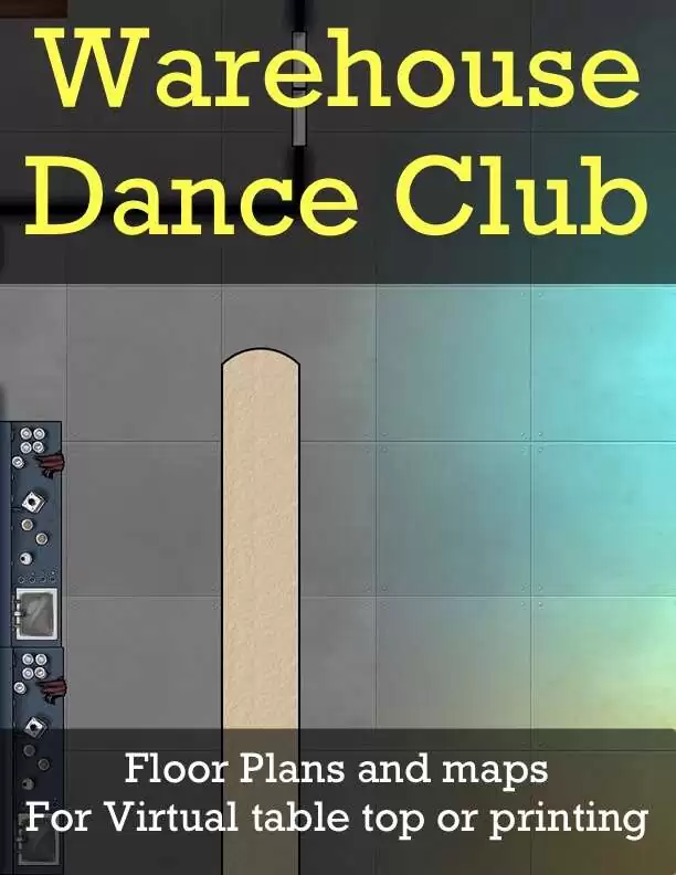 Warehouse Dance Club | Map Pack - MmpApps | Modern Maps | DriveThruRPG