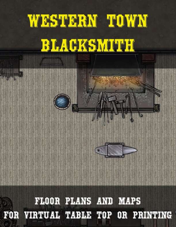 Western Town: Blacksmith | Map Pack - MmpApps | Western Maps | DriveThruRPG