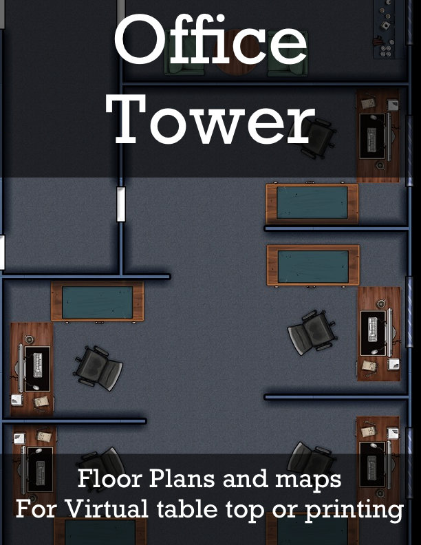 Modern Office Tower | Map Pack - MmpApps | Modern Maps | DriveThruRPG