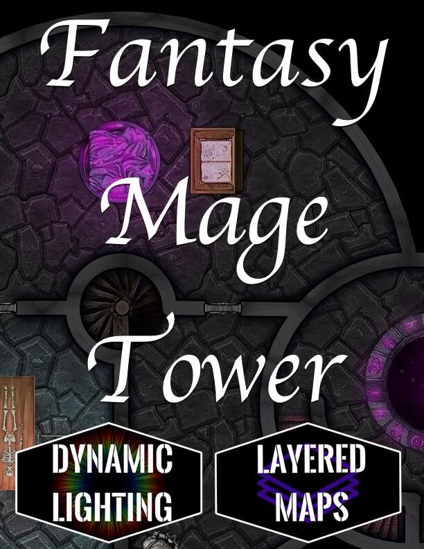 Fantasy Mage Towers | Dynamic Lighting - MmpApps | Fantasy Maps | DriveThruRPG