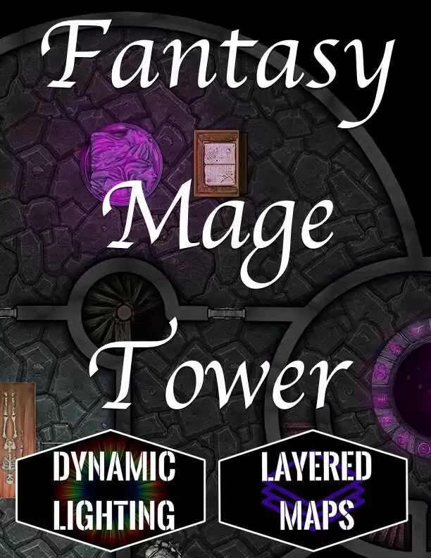 Fantasy Mage Towers | Dynamic Lighting - MmpApps | Fantasy Maps | DriveThruRPG