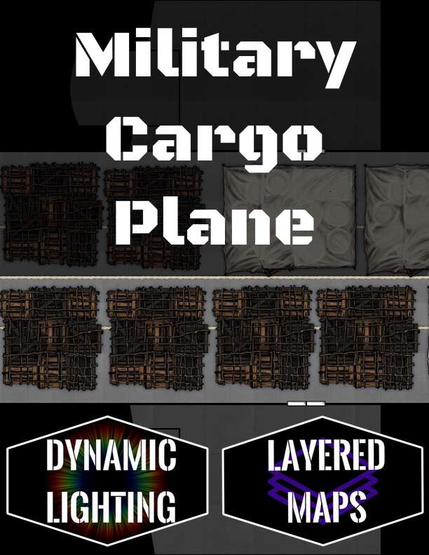 Military Cargo Plane | Dynamic Lighting - MmpApps | Modern Maps Roll20 ...