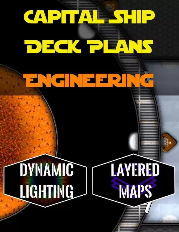 Capital Ship Deck Plans: Engineering | Dynamic Lighting - MmpApps | Science Fiction Maps Roll20 ...