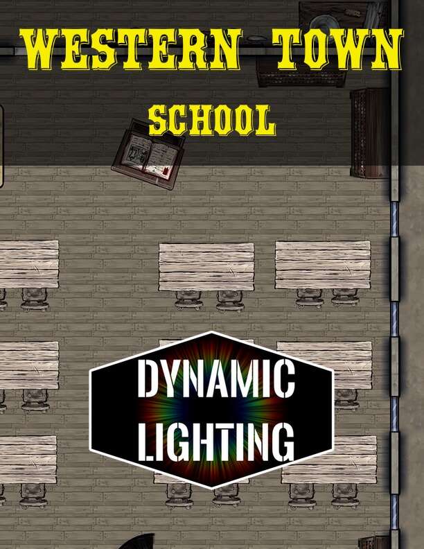 Western Town: School | Dynamic Lighting - MmpApps | Western Maps Roll20 ...