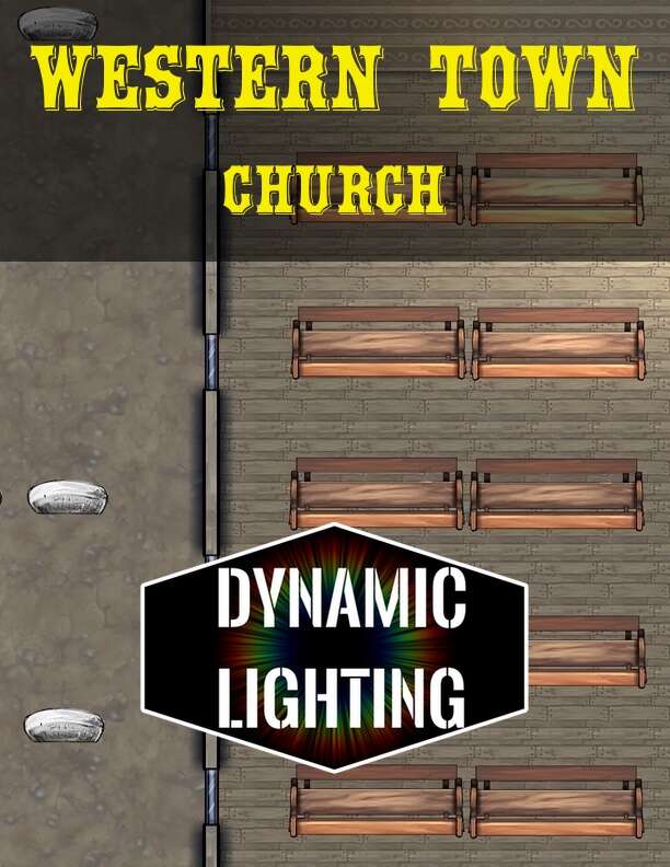 Western Town: Church | Dynamic Lighting - MmpApps | Western Maps Roll20 ...