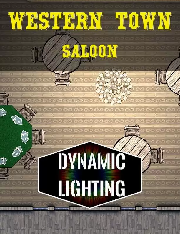 Western Town: Saloon | Dynamic Lighting - MmpApps | Western Maps Roll20 ...