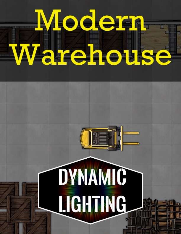 Modern Warehouse | Dynamic Lighting - MmpApps | Modern Maps Roll20 VTT ...